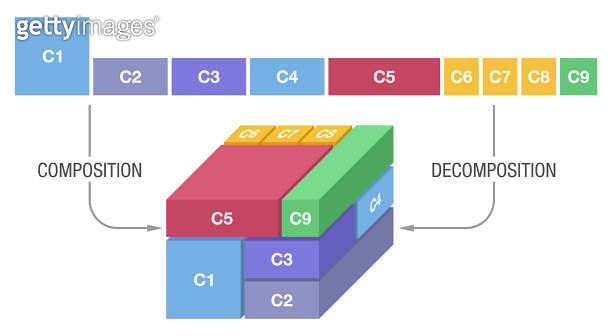 Physical Internet - modularity of containers 이미지 (1673988769) - 게티이미지뱅크