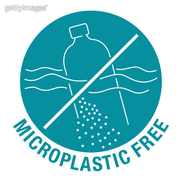 Microplastic-Free - strikethrough bottle in water 이미지 (1545636219) - 게티 ...