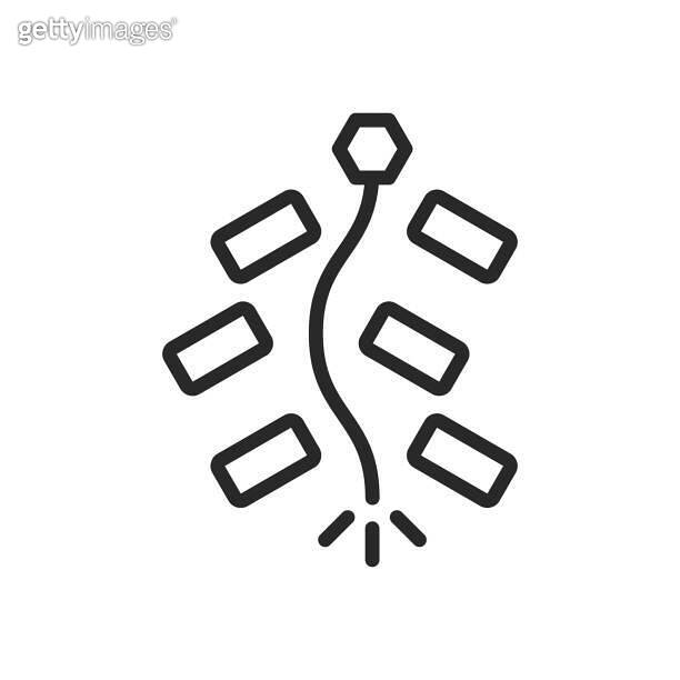 Chinese Firecrackers Icon. Vector Linear Illustration of Traditional ...