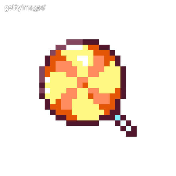 Pixel Art Candy on a Stick. Retro 8bit Style Halloween Decor Sweets ...