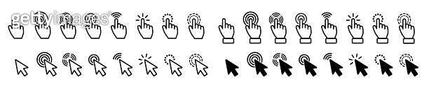 Cursor Icons.Clickable Cursor Icons: Pointer Mouse Cursor, Clicking ...