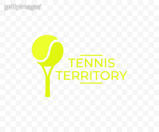 Tennis, racket and ball in the form of a tree, graphic design. Sport ...