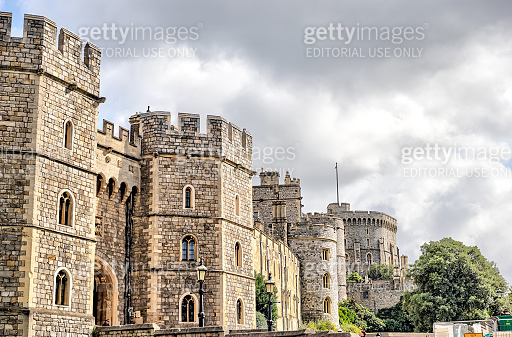 The Henry VIII Gate at Windsor Castle as seen from the surrounding ...