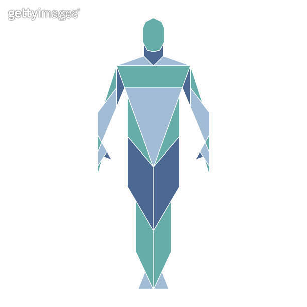 Geometric human silhouette. Abstrack graphic. Vector illustration image ...