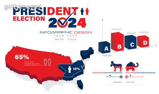 Voting Infographic Set stock illustration USA, Election, Infographic ...