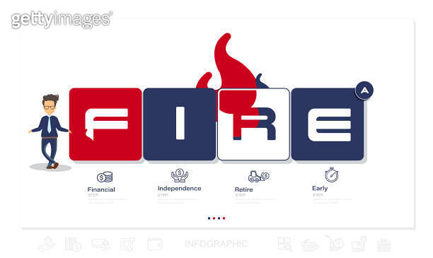 FIRE Infographic Elements and Infographic Elements stock illustration ...