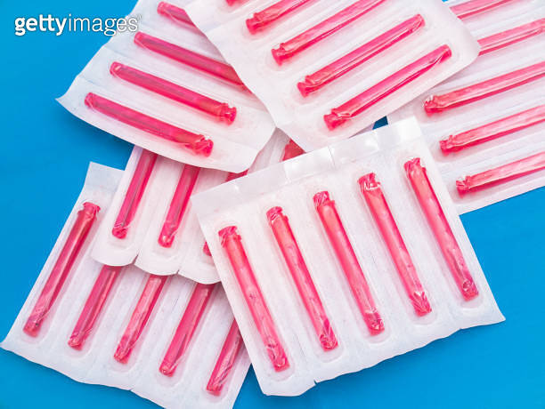Medical needles protected in red and plasticized containers for medical ...