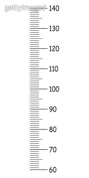 Kids height chart from 60 to 140 centimeters. Template for wall growth ...