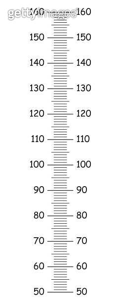 Kids height chart from 50 to 160 centimeters. Template for wall growth ...
