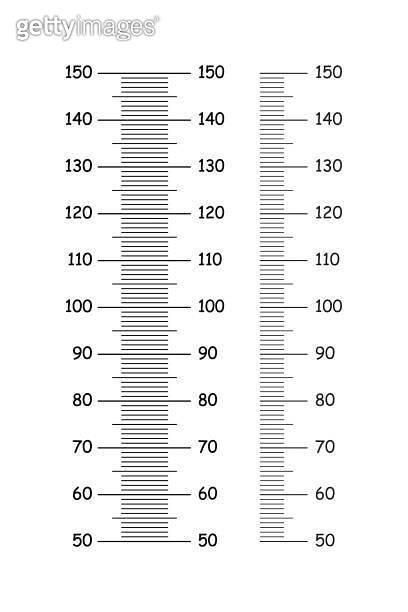 Kids height charts from 50 to 150 centimeters. Templates for wall ...