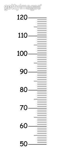 Kids height chart from 50 to 120 centimeters. Ruler for Children room ...
