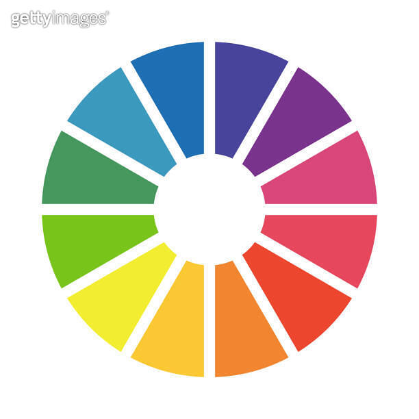 Color palette template for art school. Multicolored wheel. Infographic ...