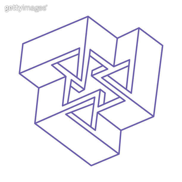 Impossible shapes. Sacred geometry. Optical illusion tattoo in trendy ...