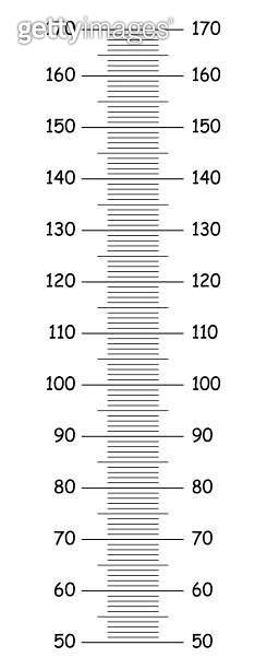 Kids height chart from 50 to 170 centimeters. Template for wall growth ...
