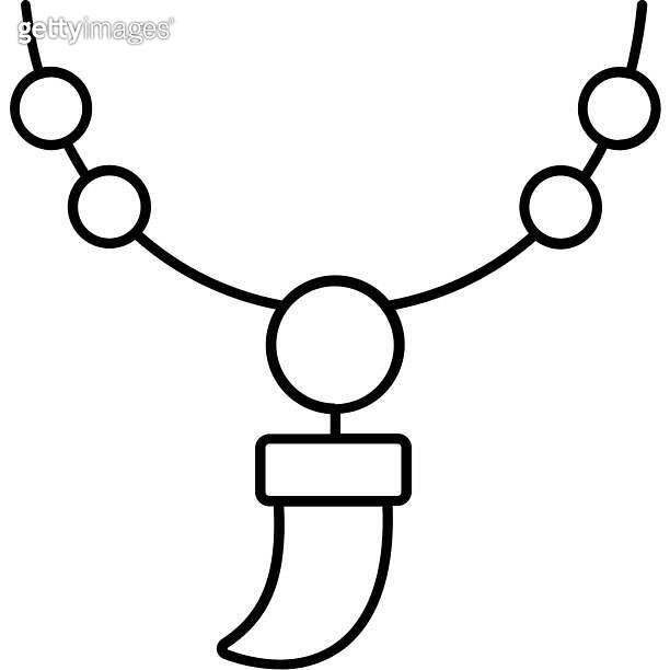 Jewellery pendant Outline Vector Icon that can easily edit or modify ...
