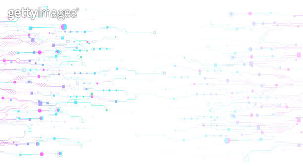 The concept of quantum computer technologies. Futuristic circuit board background vector. Modern ...
