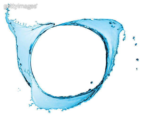 abstract round splash water. transparent background. 이미지 (1489063670 ...