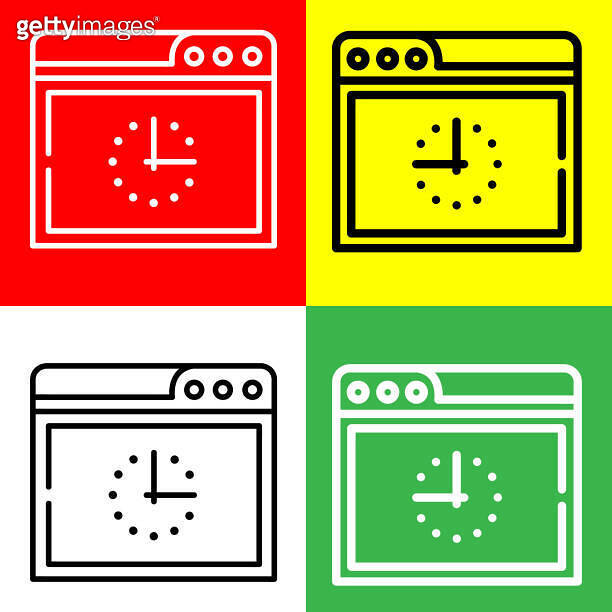 Clock Vector Icon, Lineal style icon, from Work in Progress icons ...