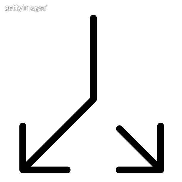 Split or two way direction Vector Icon, Lineal style icon, from Arrows ...