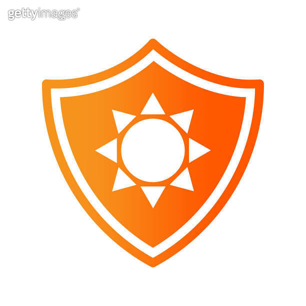 Uv protection. Sun shield icon symbol. UV shield protection. Danger ...