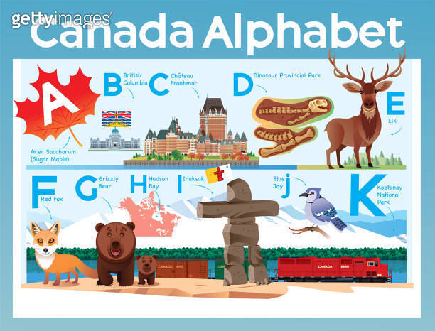Canada Alphabet A to K for Kids 이미지 (1761685482) - 게티이미지뱅크