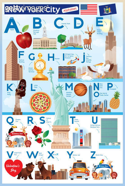 New York City Alphabet for children 이미지 (1803502888) - 게티이미지뱅크