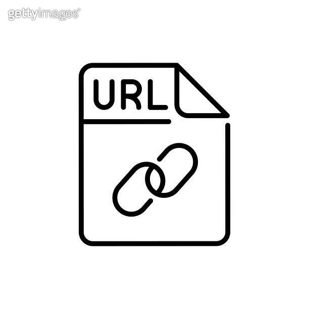 URL file color line icon. Format and extension of documents 이미지 ...