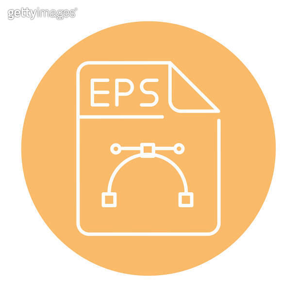 EPS file color line icon. Format and extension of documents (1750626008 ...
