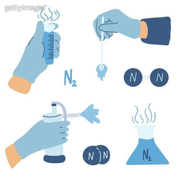 Concept of cryosurgery, cyotherapy. Painless tissue treatment with ...