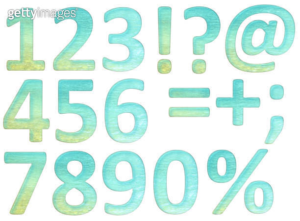 water one two three four five six seven nine zero numbers and cyan math ...