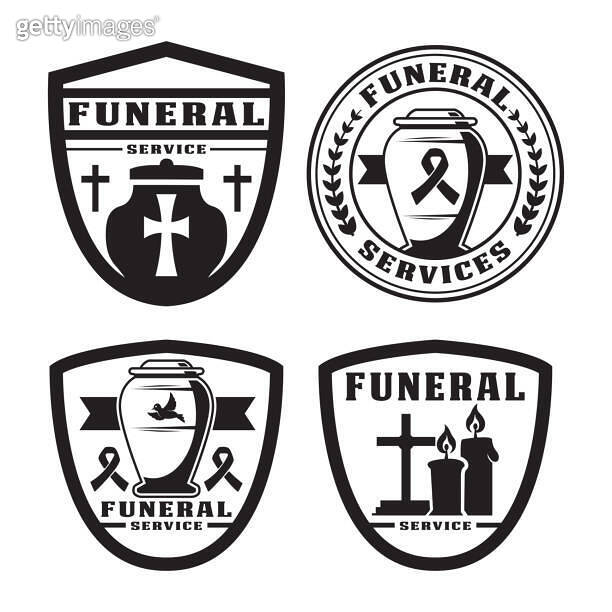 Set of funeral services logo template. 이미지 (1815744150) - 게티이미지뱅크
