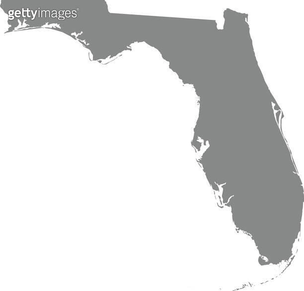 GRAY CMYK color map of FLORIDA, USA (1495465570) 일러스트, 무료 일러스트, 아이콘, 무료 ...