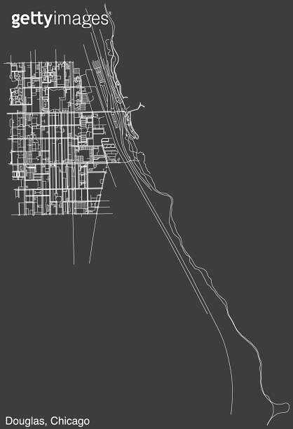 Street roads map of the DOUGLAS COMMUNITY AREA, CHICAGO 이미지 (1851864524 ...