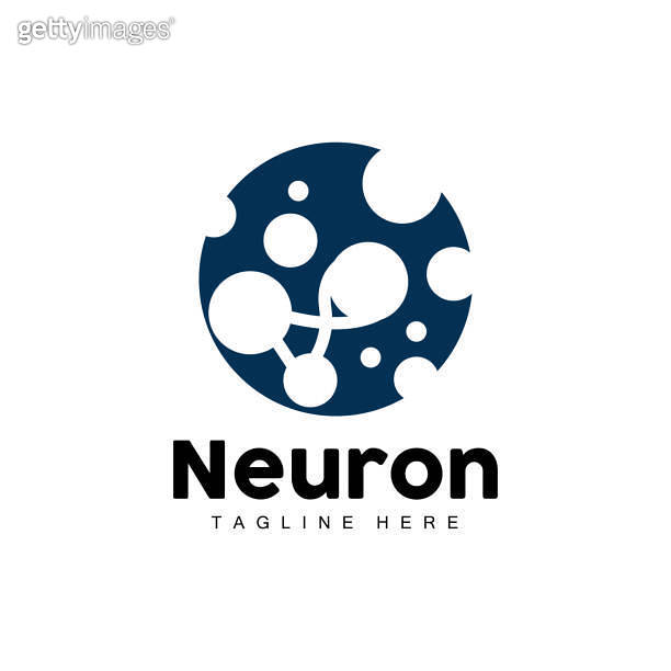 Neuron Logo Design Vector nerve cell illustration Molecular DNA health ...