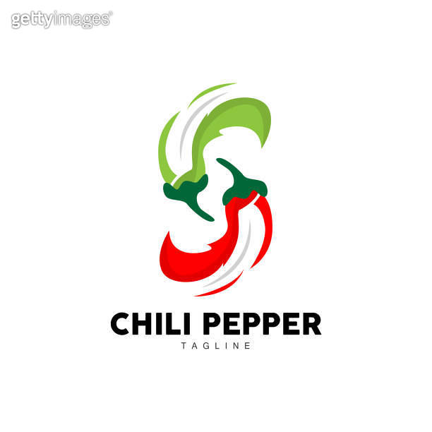 Chili Logo, And Spicy Red Chili, Garden Plants Vector, Silhouette ...