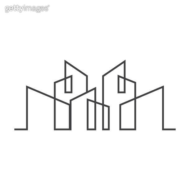 Apartment Building , Modern Design Style Line Vector Symbol ...