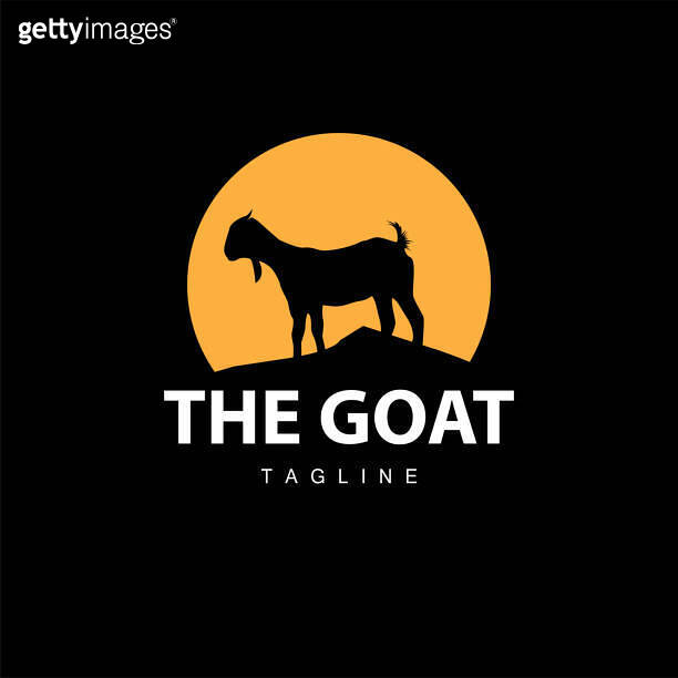 Livestock Goat symbol, Simple Farming Silhouette Design Product Brand ...