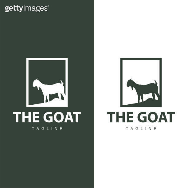 Livestock Goat symbol, Simple Farming Silhouette Design Product Brand ...