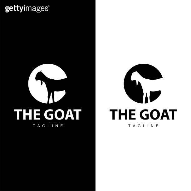 Livestock Goat symbol, Simple Farming Silhouette Design Product Brand ...