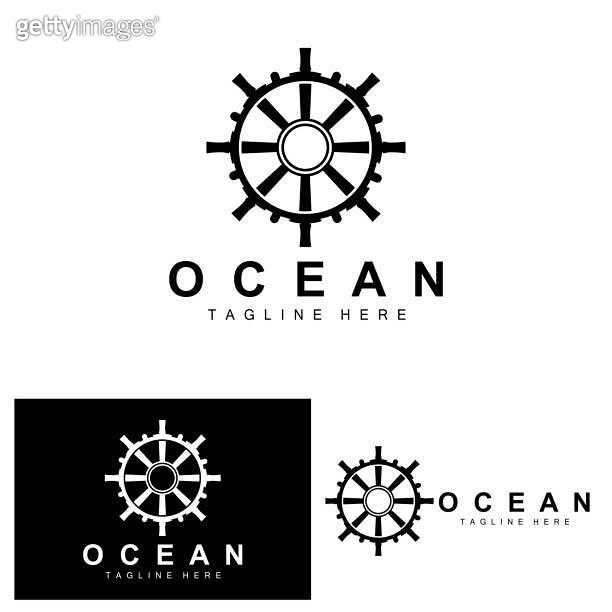 Ship Steering symbol, Ocean Icons Ship Steering Vector With Ocean Waves ...