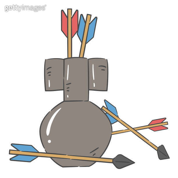 An illustration of the Korean folk game tool, tuho. 이미지 (1892880644 ...