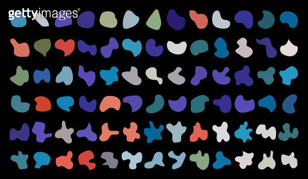Vector pastels colors simple liquid shadows random doodle shapes ...