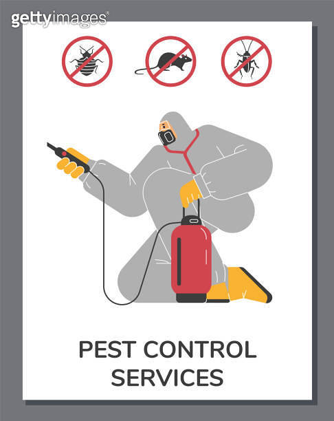 Poster or vertical banner about pest control service flat style 이미지 ...