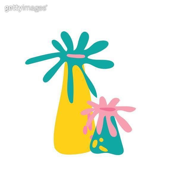 Underwater sea anemone. Printable worksheet page nursery childish ...