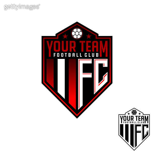 Elegant modern red Soccer Football badge logo (1741861618) 일러스트, 무료 ...