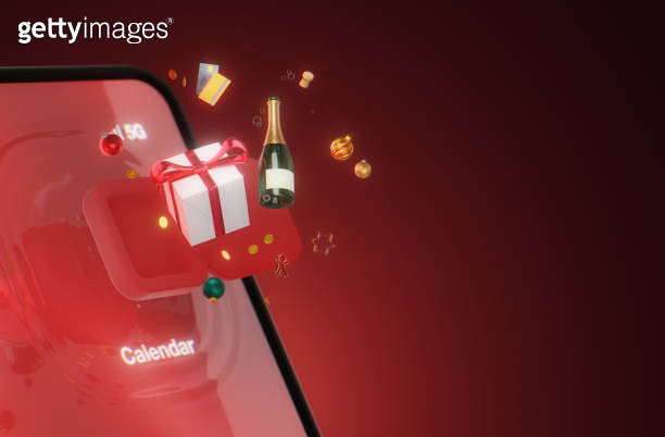 Calendar exploding on Christmas, advent calendar application ...