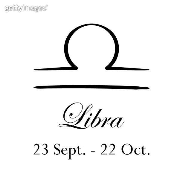 Libra with name and dates. Horoscope with 12 zodiac signs. From ...