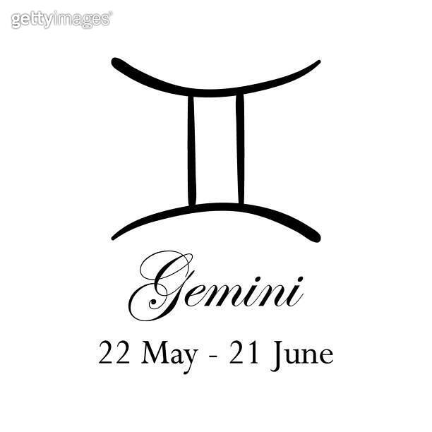 Gemini with name and dates. Horoscope with 12 zodiac signs. From May 22 ...