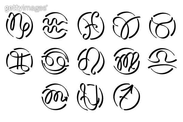 New horoscope with 13 zodiac signs. Astrology, stars, sky ...