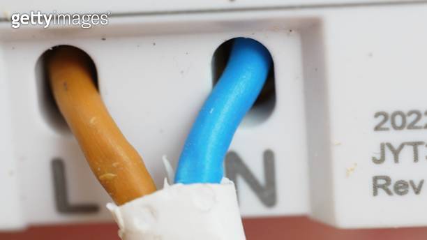 Connecting the wires to the outlet. electrician services. 이미지 ...